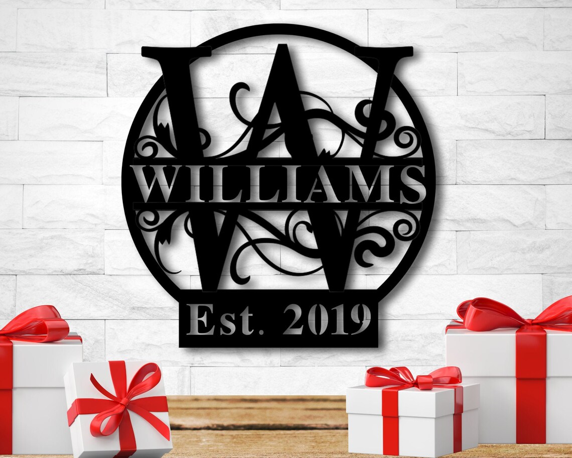 Personalized Last Name Metal Sign Established Family Sign - Etsy
