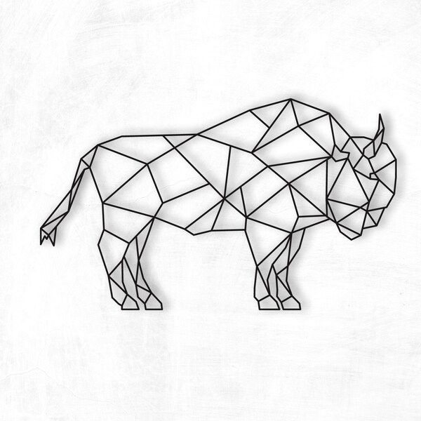 Geometric Buffalo - Etsy