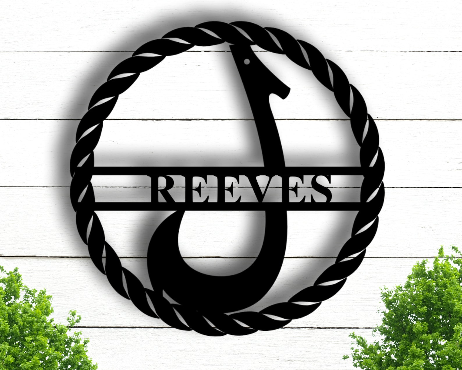 Personalized Fishing Hook Metal Sign Fishing Camp Sign Beach - Etsy