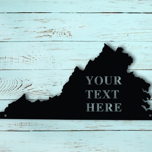 Personalized Virginia State Sign, Custom Metal Virginia State Sign ...