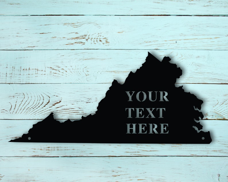 Personalized Virginia State Sign Custom Metal Virginia State | Etsy