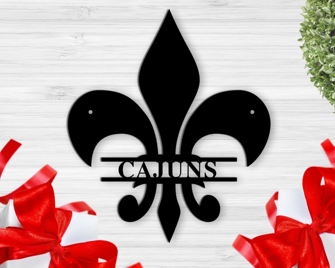 Fleur De Lis Customized Sign, Wall Mount Personalized Fleur De Lis ...