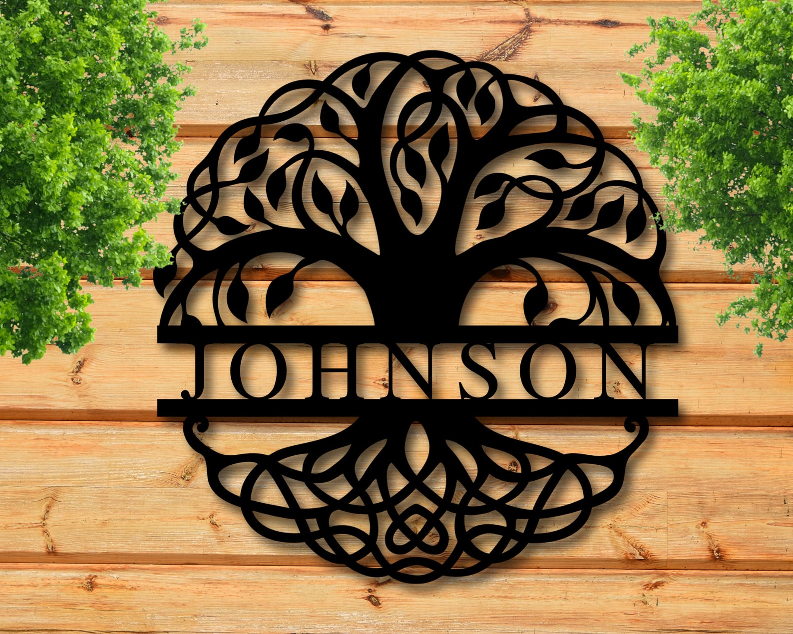 Personalized Family Name Metal Sign Metal Name Sign Tree of | Etsy