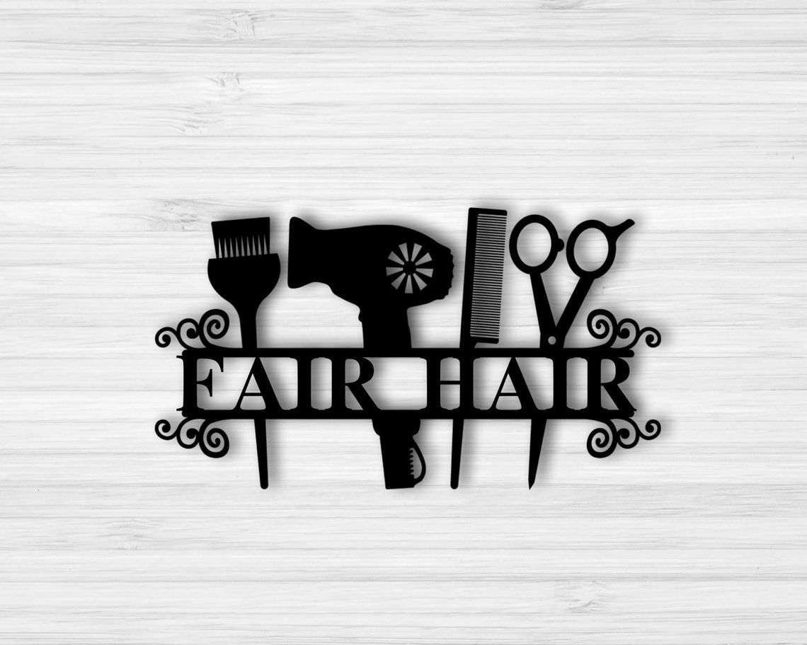 Metal Hair Stylist Sign Personalized Salon Custom Business | Etsy