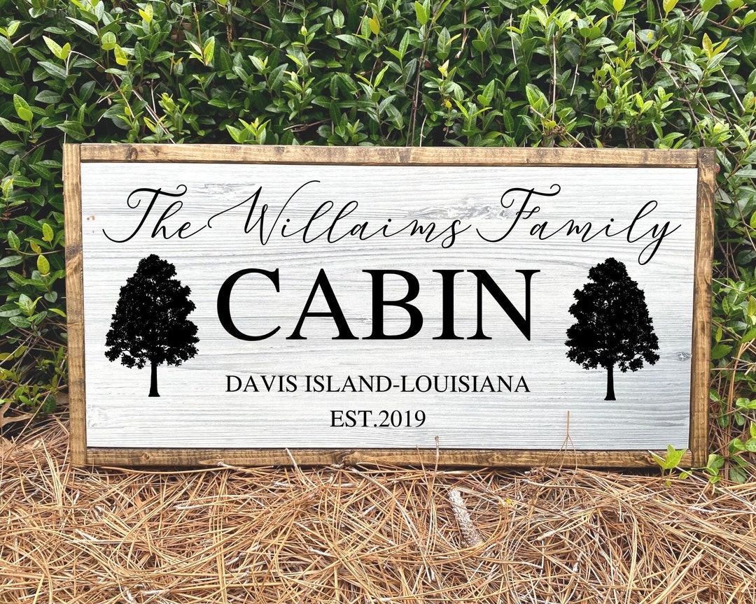 Custom Cabin Signs-personalized Cabin Sign for Cabin Gifts-cabin Art ...