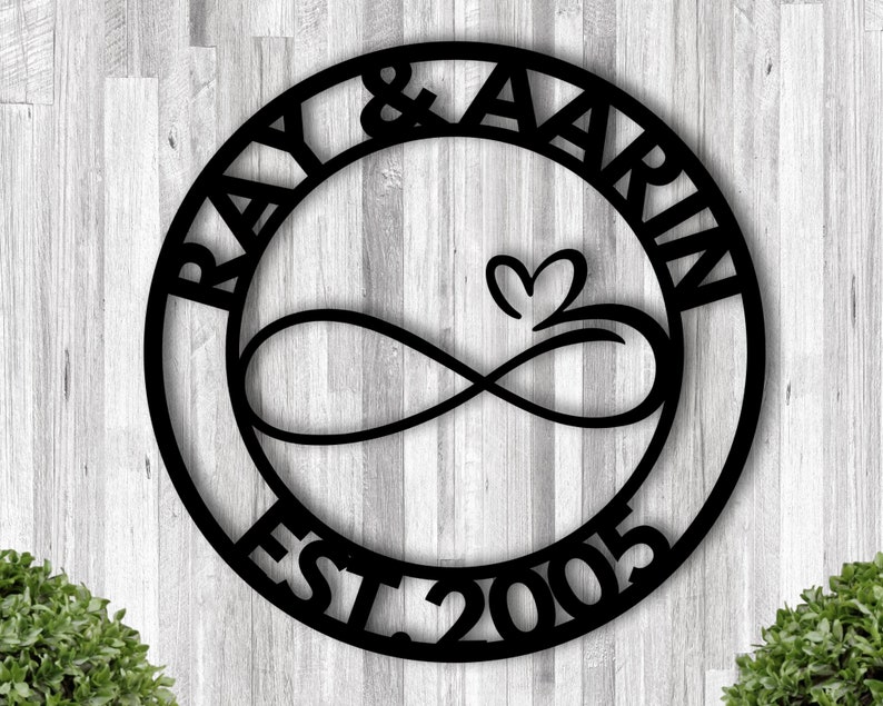 Custom Infinity Metal Sign Infinity Name Sign Personalized | Etsy