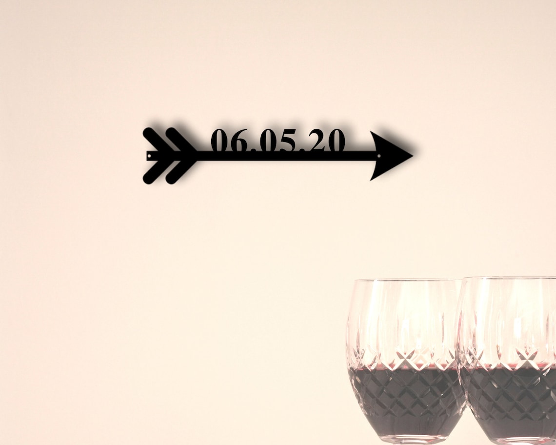 Custom Personalized Arrow Sign With Name or Date Custom - Etsy