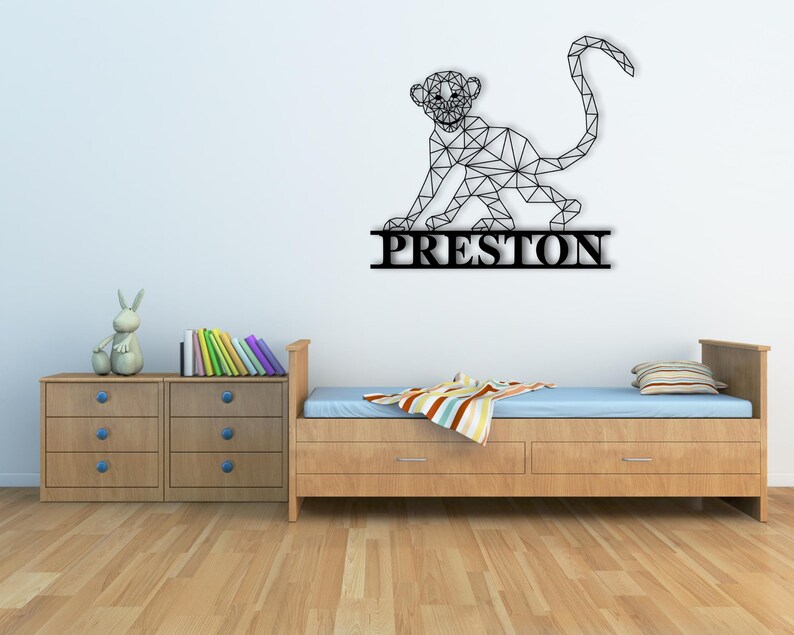 Personalized Metal Monkey Sign Custom Monkey Sign Kids Room | Etsy
