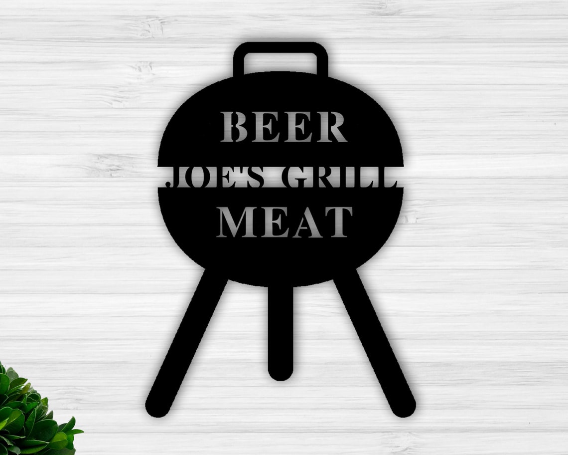 Personalized Metal BBQ Sign BBQ Grill Sign Ourdoor Kitchen - Etsy