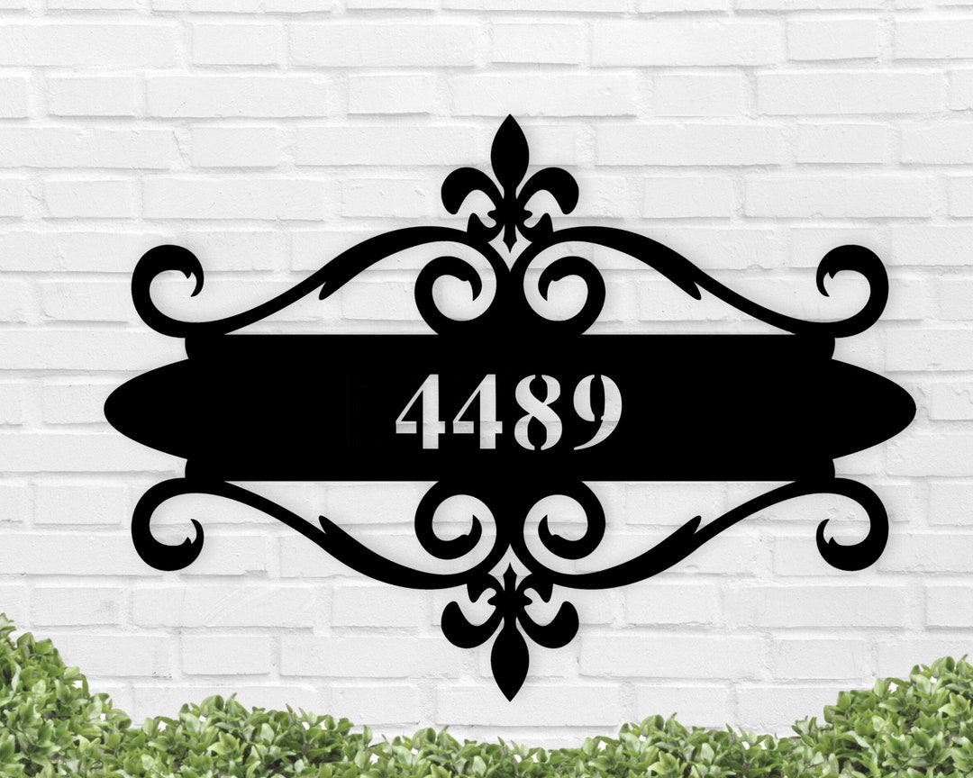 Custom Metal Address Sign - Wilderness Rustic Sign - Metal House Number ...