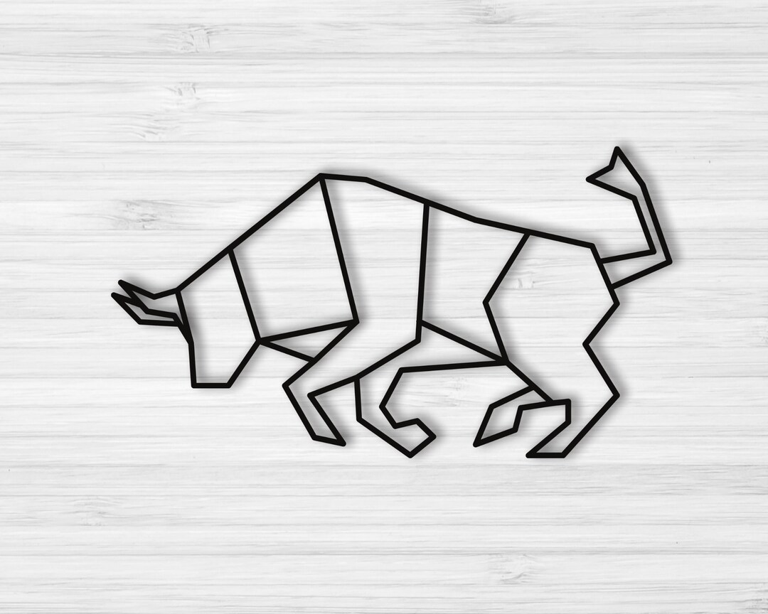 Geometric Bull, Metal Bull Sign, Bull Market Sign, Farm House Decor - Etsy