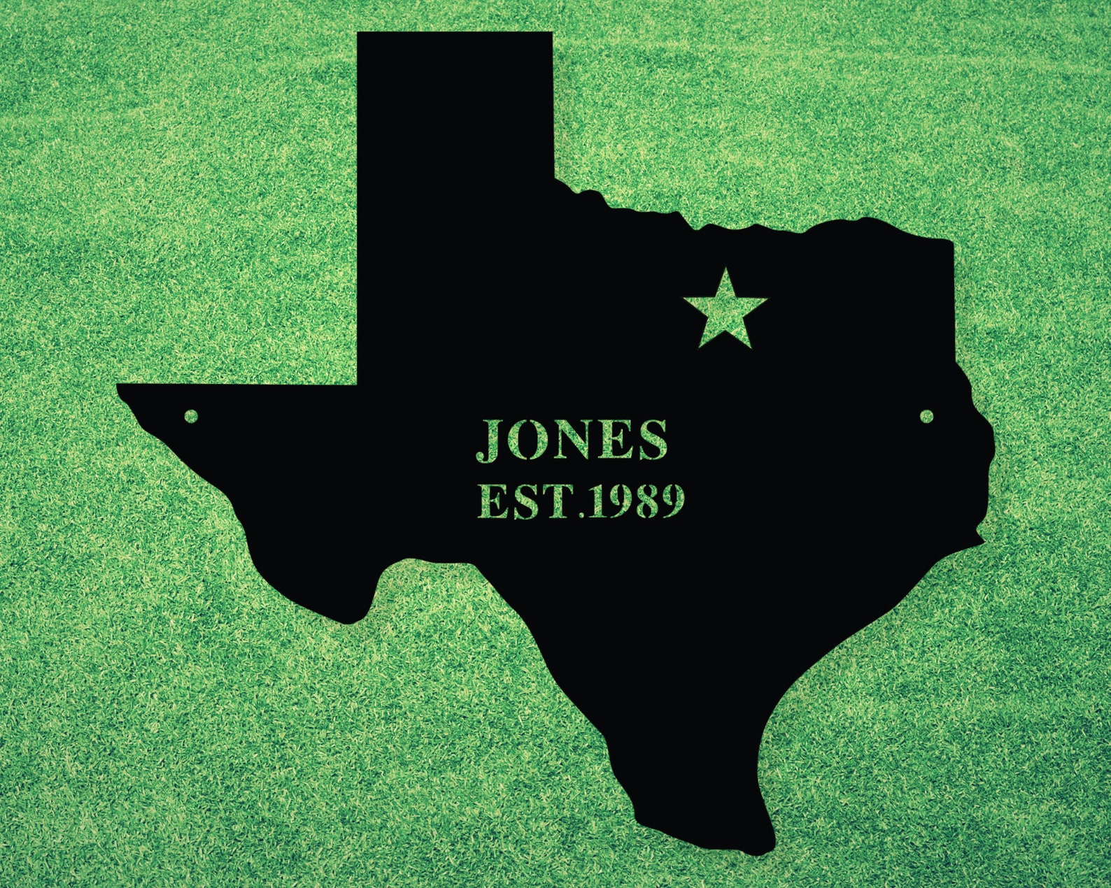 Texas Last Name Metal Sign Established Family Sign Metal | Etsy