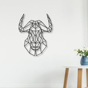 Taurus Metal Wall Art, Metal Wall Sign, Metal Wall Hangings, Office ...