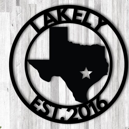 Texas Last Name Metal Sign Established Family Sign Metal - Etsy
