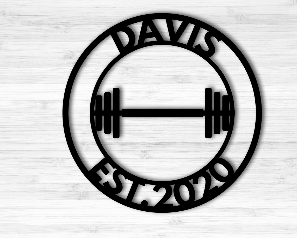 Gym Sign Personalized Home Gym Sign Custom Metal Gym Sign | Etsy