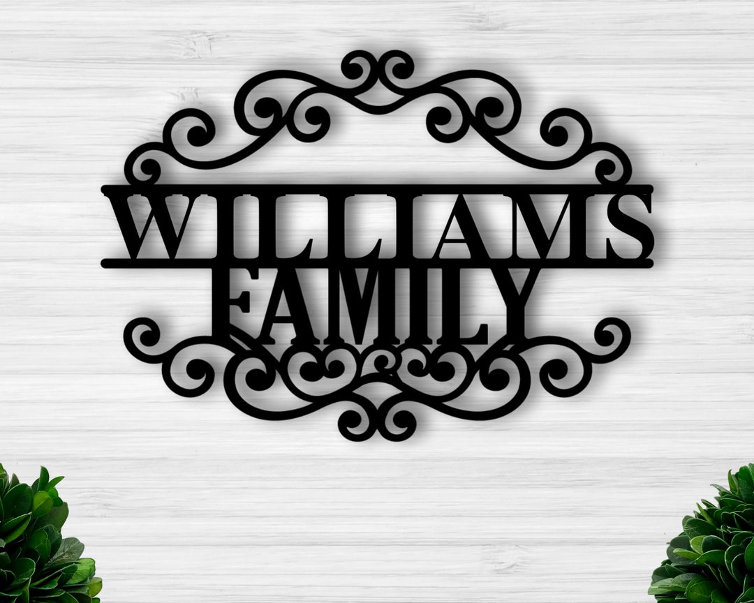 Personalized Metal Sign Custom Last Name Sign Family Name Sign Metal ...