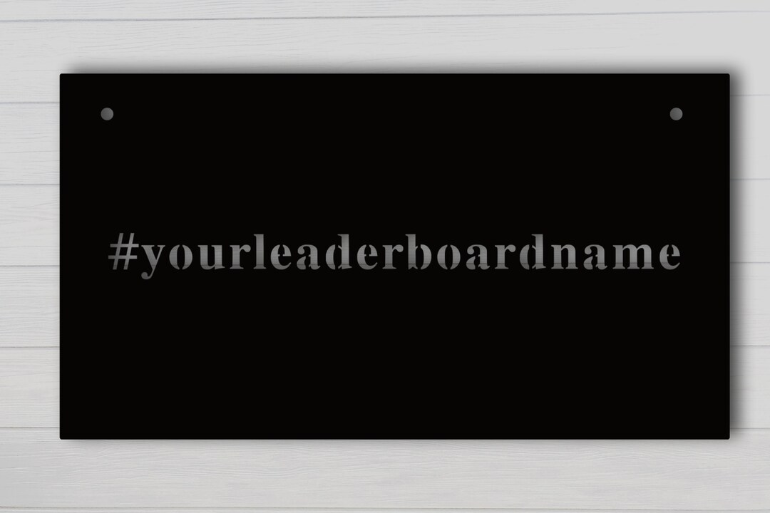 Leaderboard Name Sign, Personalized Leaderboard Sign, Metal Leaderboard ...
