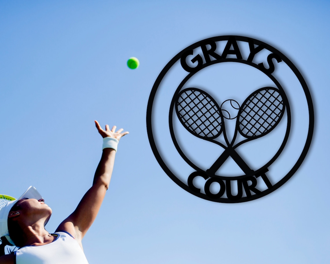 Personalized Tennis Sign Metal Tennis Wall Art Tennis Sign | Etsy