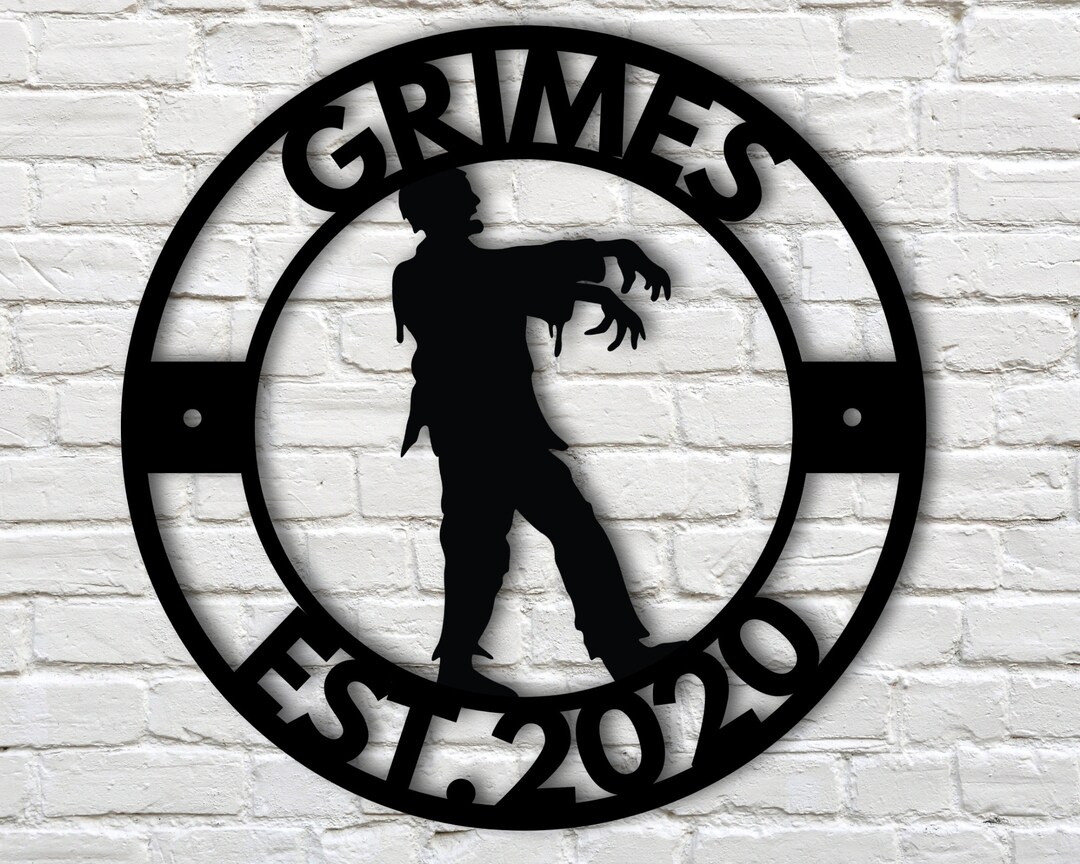 Personalized Zombie Sign, Custom Zombie Name Sign, Custom Halloween ...