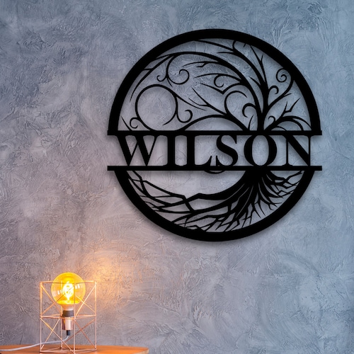 Farmhouse Wall Decor Housewarming Gift Last Name Sign for - Etsy