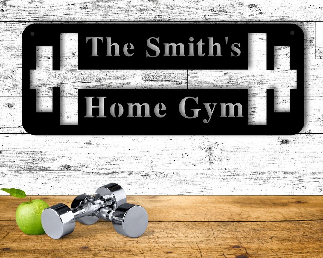 Gym Sign | Personalized Home Gym Sign | Custom Metal Gym Sign | Home ...