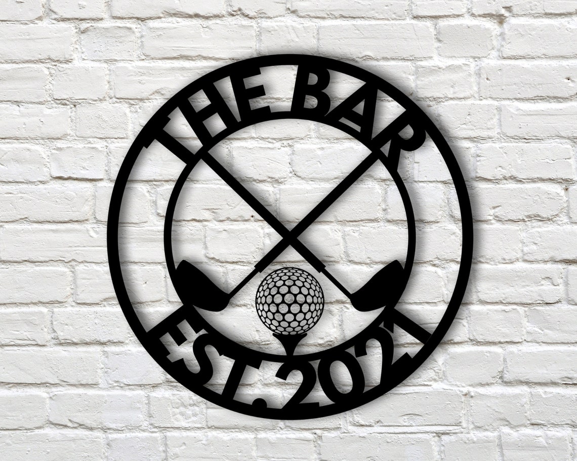 Golf Custom Name Metal Sign Golf Sign Bar Sign 19th Hole - Etsy