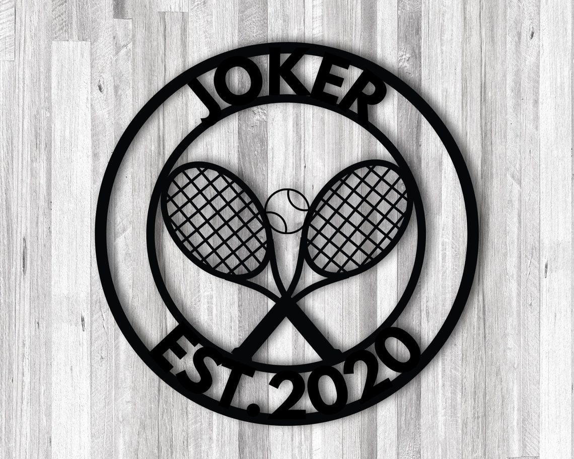 Personalized Tennis Sign Metal Tennis Wall Art Tennis Sign | Etsy