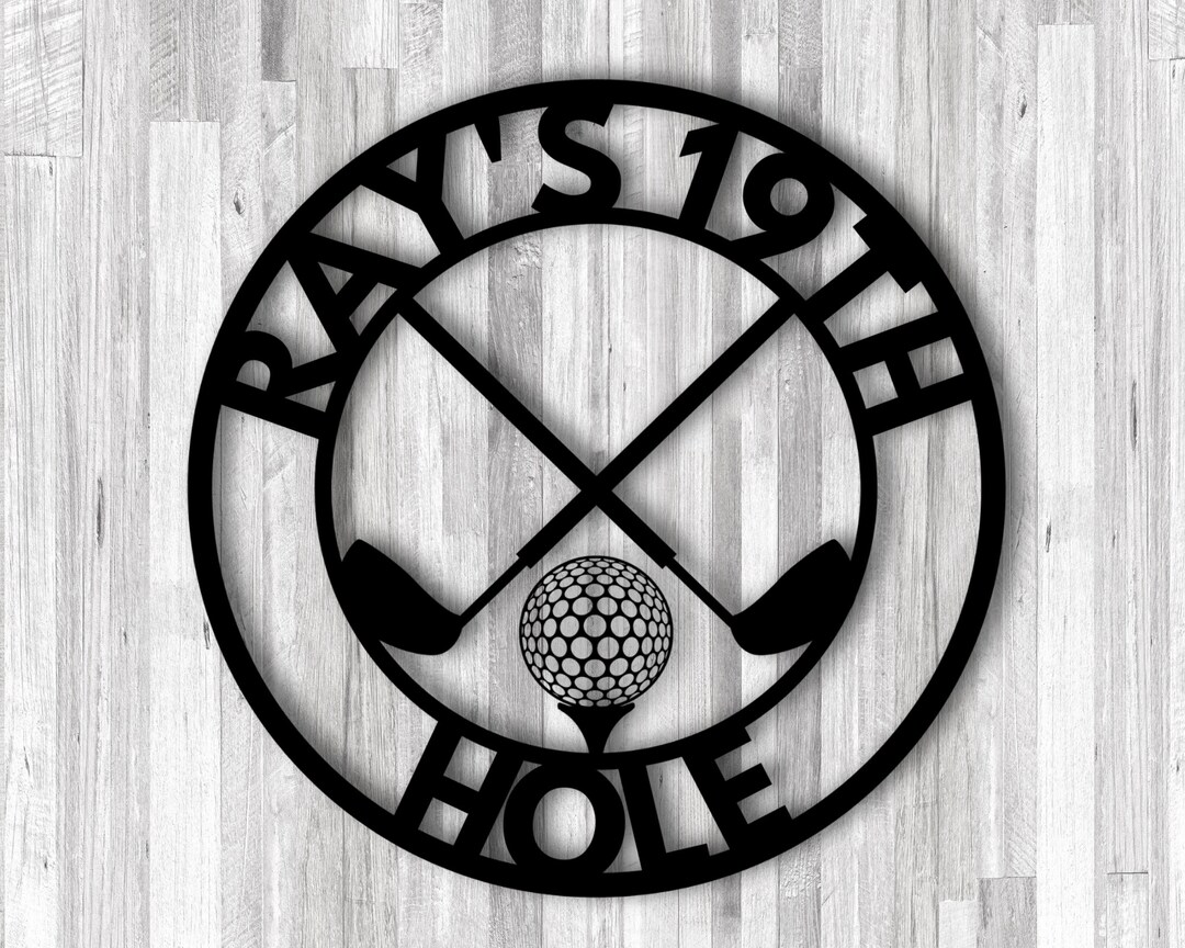 Personalized Golf Sign, Personalized Golf Decor, Golf Wall Art, 19th ...