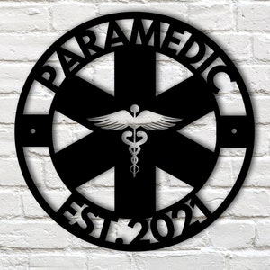 Emt Gift, EMS Sign, Star of Life, EMS Door Decor, EMS Sign, Paramedic ...