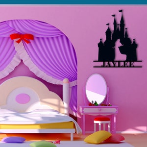 Name Sign, Princess Room Sign, Girls Decor, Personalized Kids Metal ...