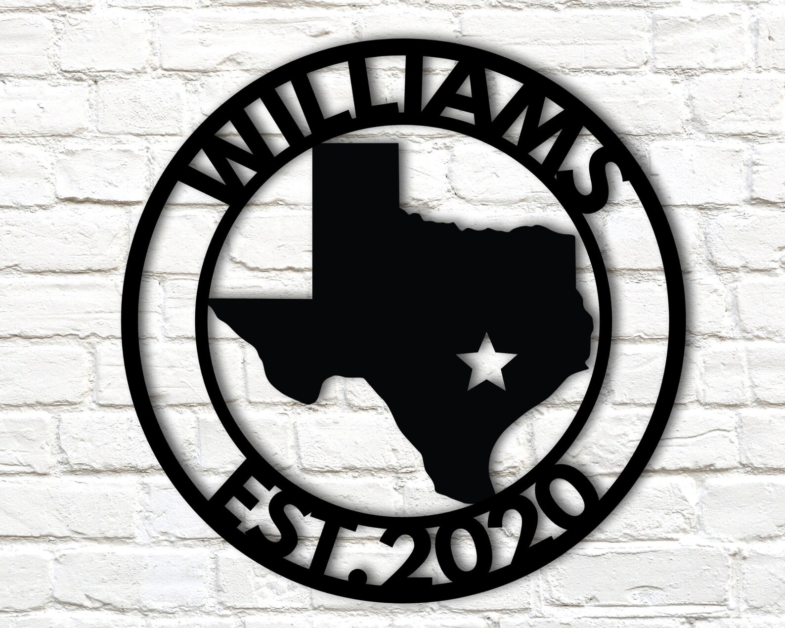 Family Name Sign Metal Texas Signs for Decor, Last Name Metal Sign ...