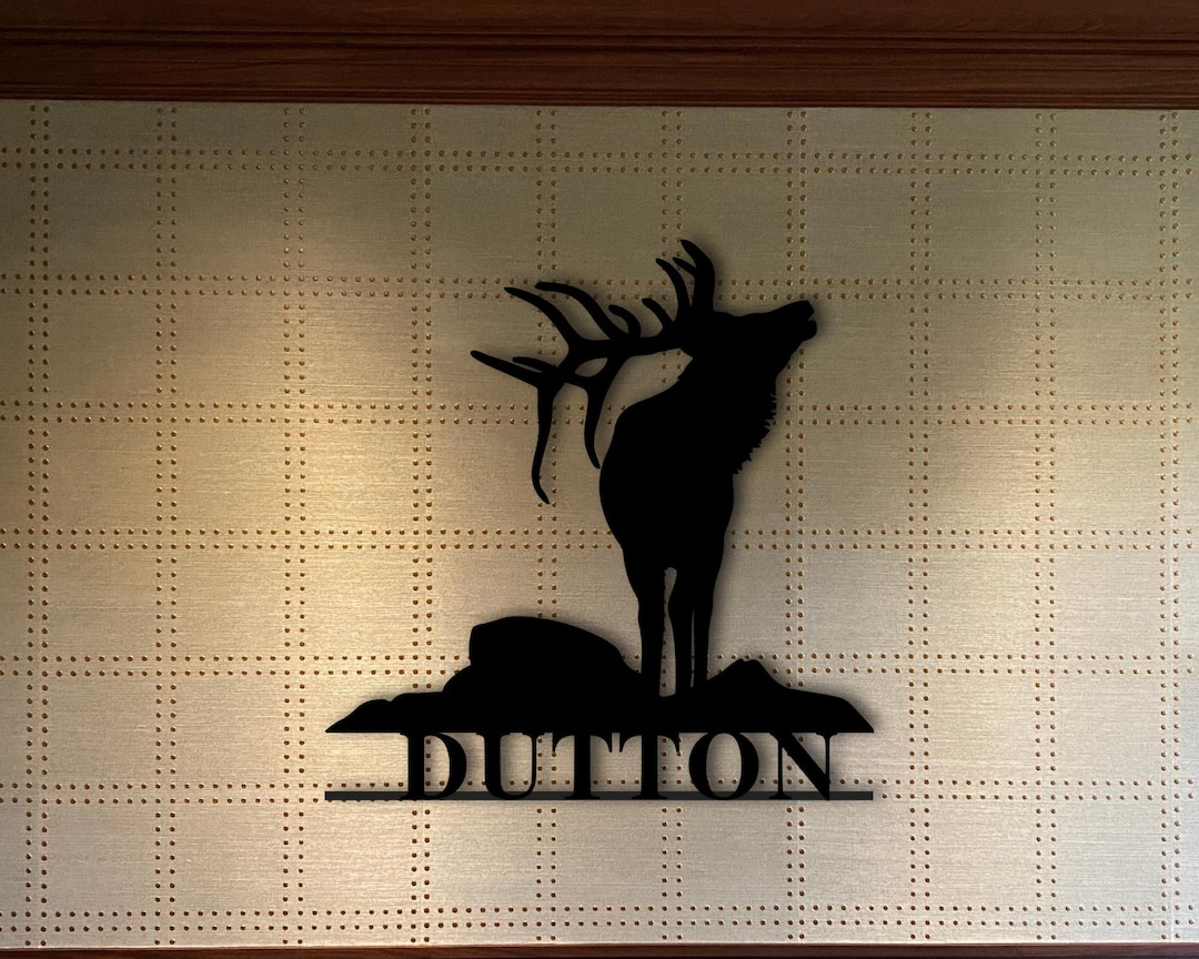 Custom Name Elk Metal Sign, Elk Metal Wall Decor, Family Name Metal ...