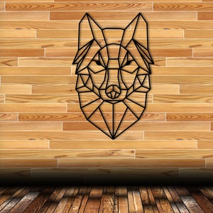 Geometric Wolf - Hanging Wall Art - Wolf Wall Decor - Wolf Head - Wolf ...