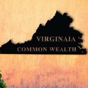 Personalized Virginia State Sign, Custom Metal Virginia State Sign ...