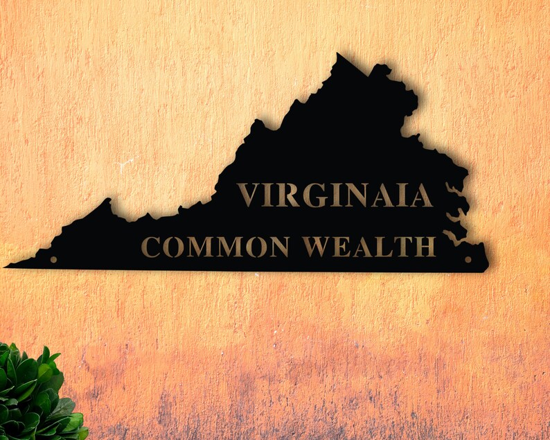 Personalized Virginia State Sign Custom Metal Virginia State - Etsy