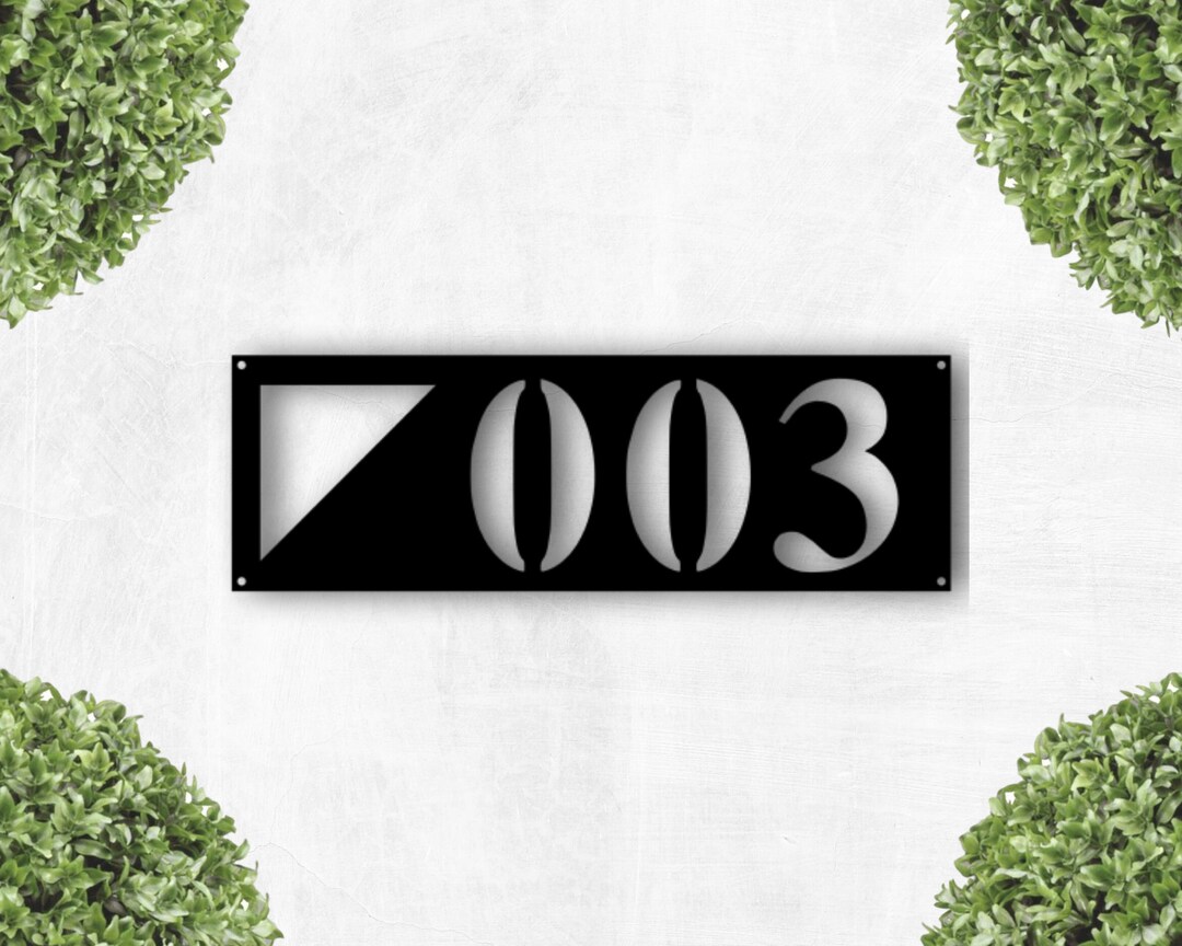 Metal House Numbers, Address Sign, House Number Plaque, Metal Address ...