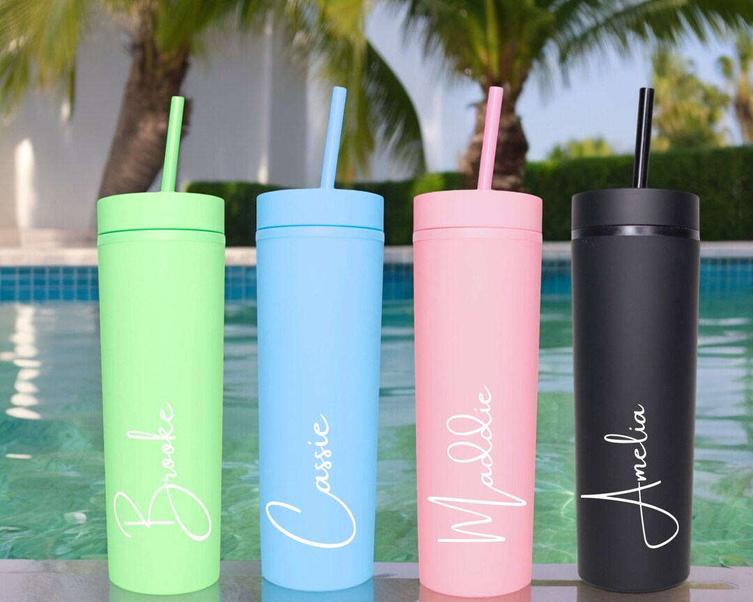 Personalized Tumbler With Lid and Straw Custom Acrylic Tumbler Tumbler ...