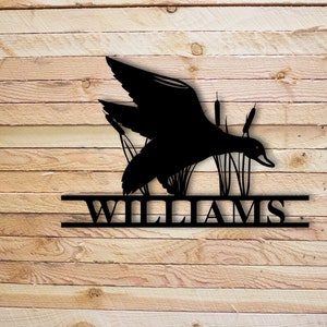 Personalized Duck Sign, Last Name Sign, Custom Metal Duck Sign, Duck ...