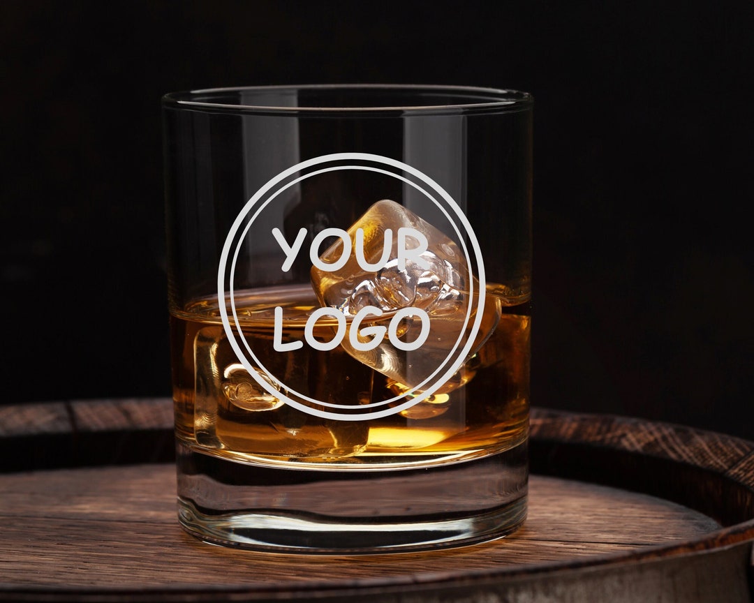 Personalized Whiskey Glass, Business Logo Whiskey Glass, Customer Gifts ...