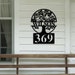 Custom Rustic Metal Address Sign Wilderness Sign - Metal House Number ...