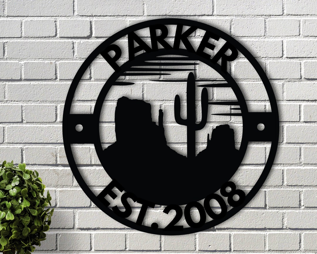 Personalized Western Theme Sign, Custom Cactus Sign, Cactus Desert ...