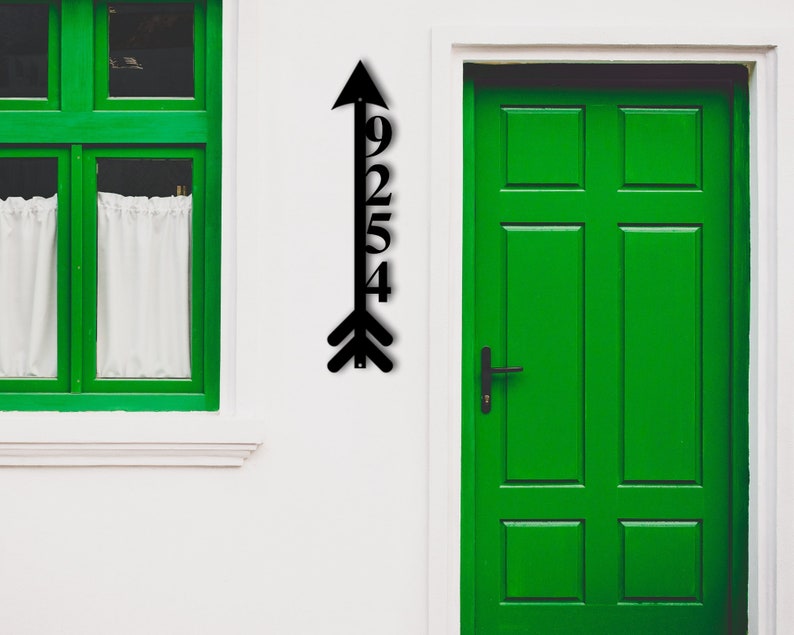 Arrow Address Sign Address Plaque Address Numbers Metal | Etsy