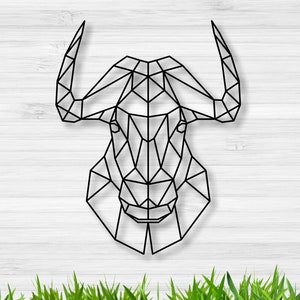 Taurus Metal Wall Art, Metal Wall Sign, Metal Wall Hangings, Office ...