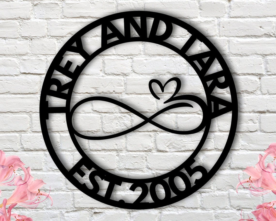 Custom Infinity Metal Sign Infinity Name Sign Personalized | Etsy