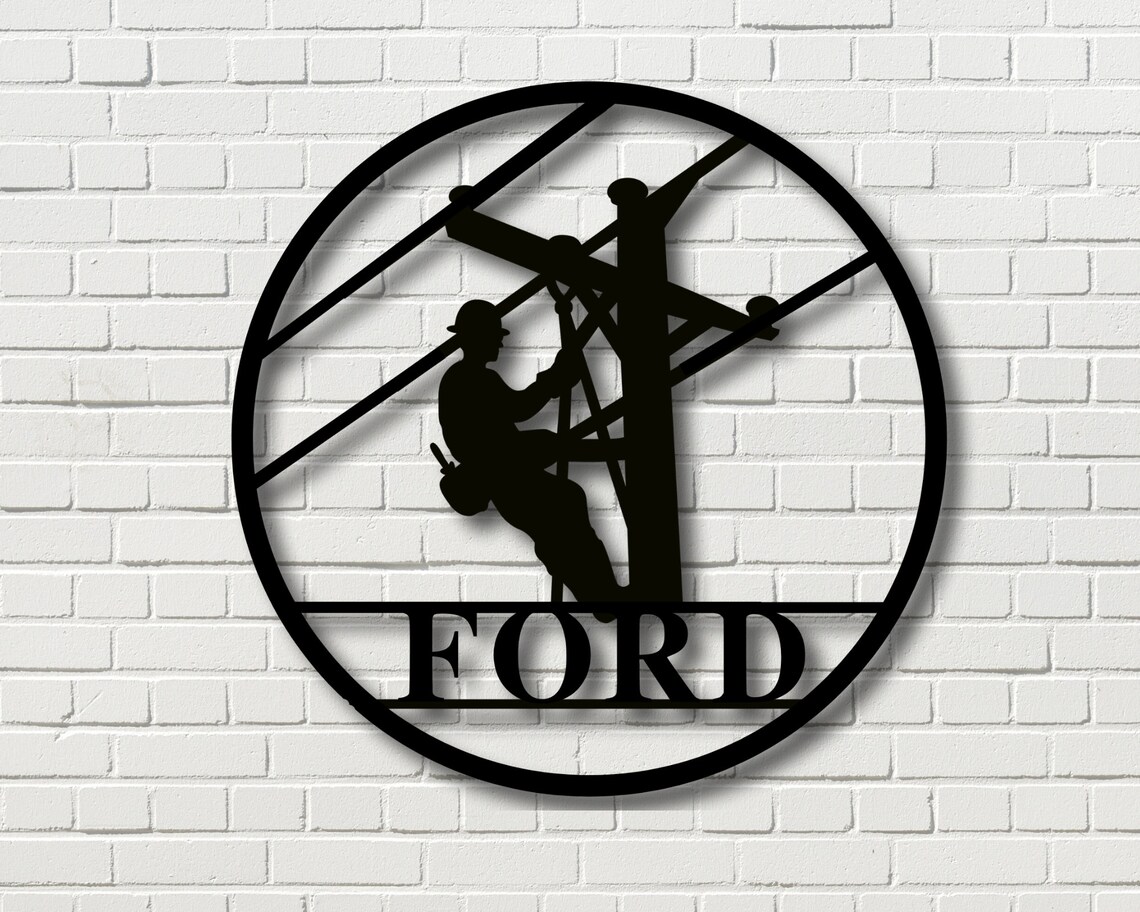 Lineman Last Name Metal Sign Lineman Graduation Personalized - Etsy