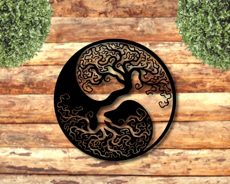 YIN&YANG SIGN Metal Wall Art Wall Hangings Wall Decor - Etsy