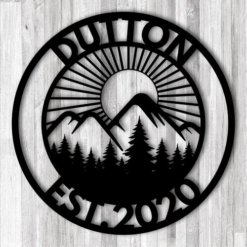 Personalized Metal Mountain Range Sign Custom Outdoor Scene - Etsy