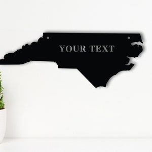 North Carolina Metal Wall Art, Personalized North Carolina Established ...