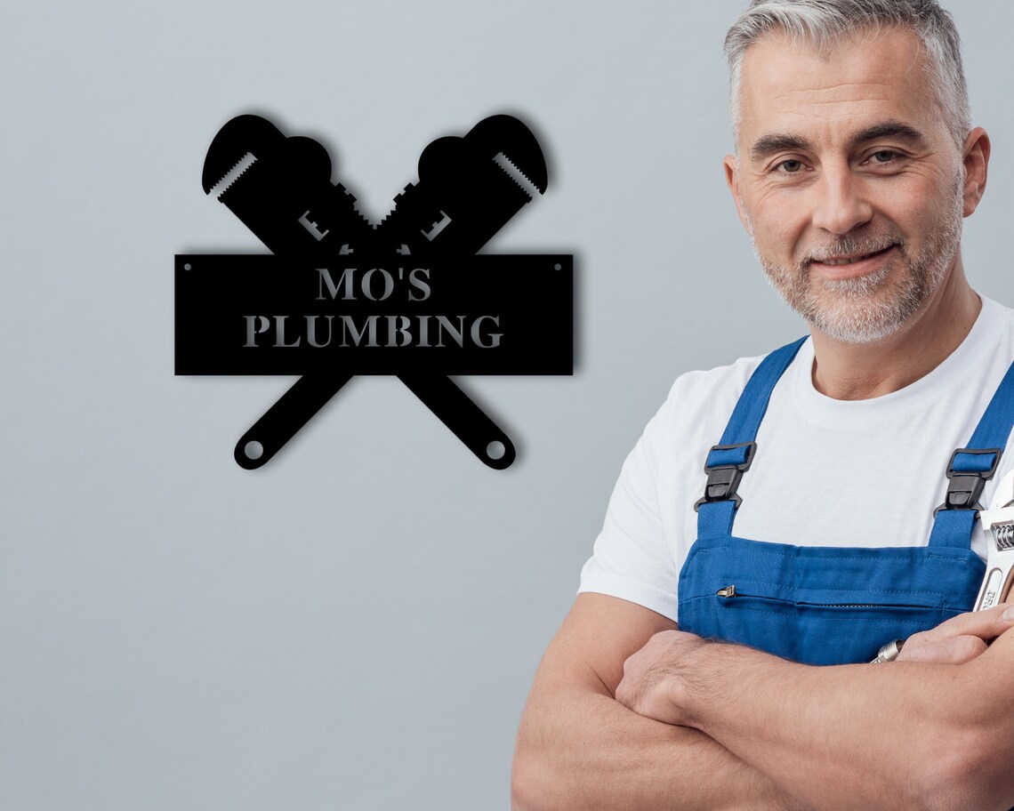 Custom Metal Plumber Sign Plumber Est Date Sign Personalized - Etsy