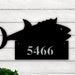 Custom Metal Address Sign Fish Address Plaque Beach House - Etsy